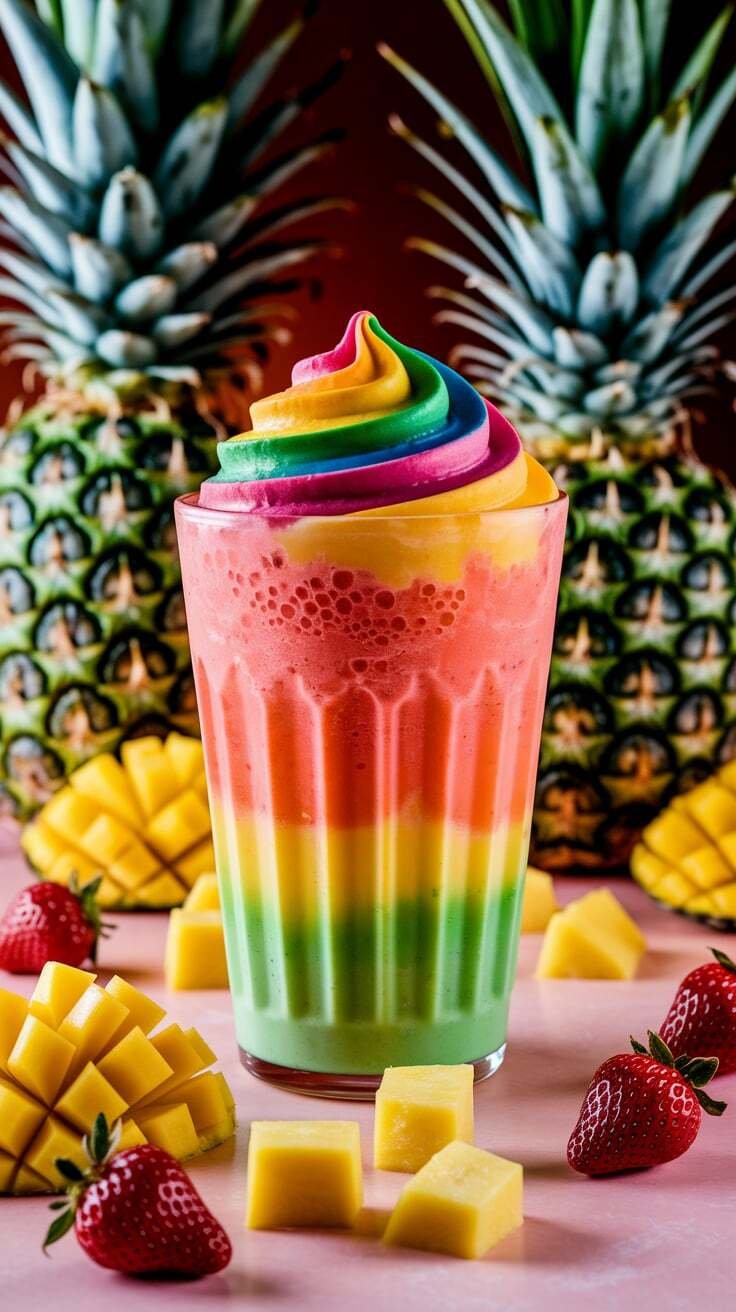 Tropical Rainbow Swirl Slushie - Slushie Rush